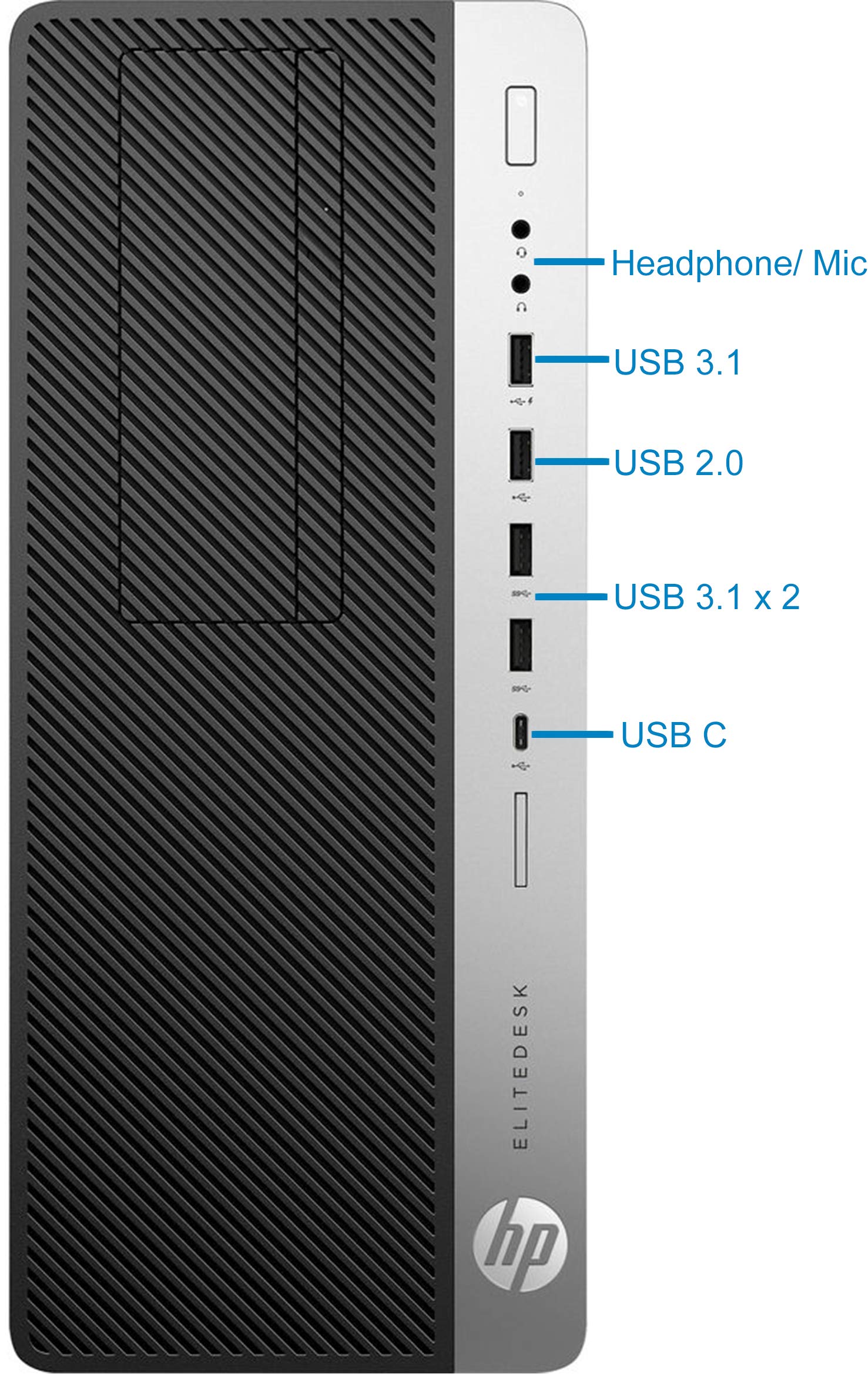 HP EliteDesk 800 G3 Tower Computer, Intel i7-6700, 32GB RAM, 1TB SSD, DisplayPort, DVD-RW, USB-Type-C, Wi-Fi, Bluetooth - Windows 10 Pro (Renewed)