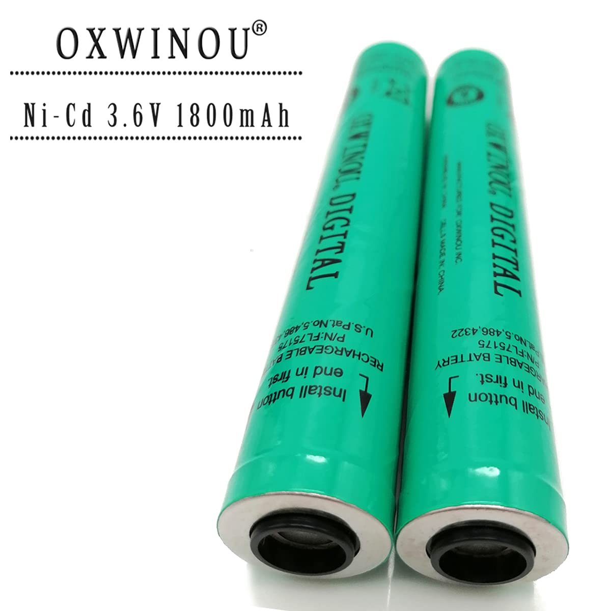 OXWINOU Battery Compatible with streamlight Stinger Battery 75175 hp xt ds led FLB-NCD-1 sdfl-c852 3.6 Volt 1.8ah Rechargeable Battery Stick (NiCd 3.6V 1800mAh) Batteries 3-Pack