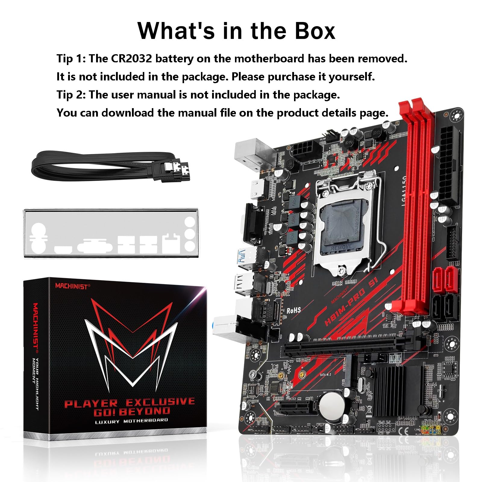 MACHINIST LGA 1150 Motherboard, H81 Micro ATX Intel 4th Gen Gaming Motherboard for Desktop PC Support 1333/1600MHz DDR3 Dual Channel Max 16G, i3 i5 i7/Xeon E3 V3 Processor, NGFF M.2, SATA 3 H81M-PRO