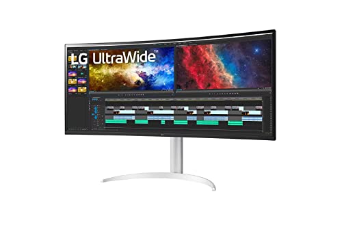 LG 37.5” 38BP85C-W 21:9 QHD+ UltraWide™ Curved Monitor with HDR10, USB Type-C™, and AMD FreeSync™, Black