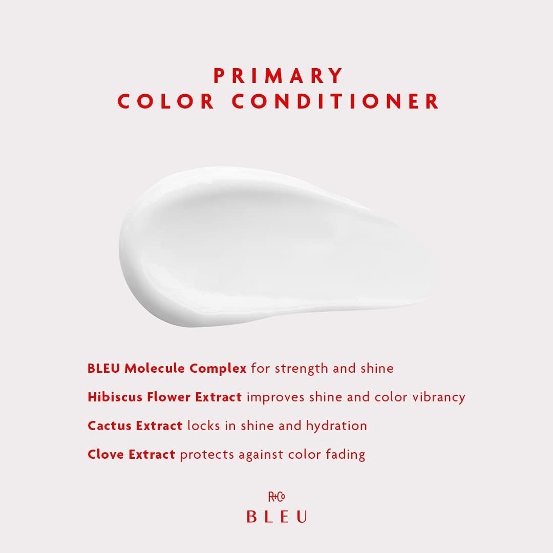 R+Co BLEU Primary Color Conditioner – Adds Dimension, Fights Fade, Hydrates, Seals Cuticle, and Protects Color-Treated Hair Against Breakage, Maintains Vibrancy, 6.8 oz