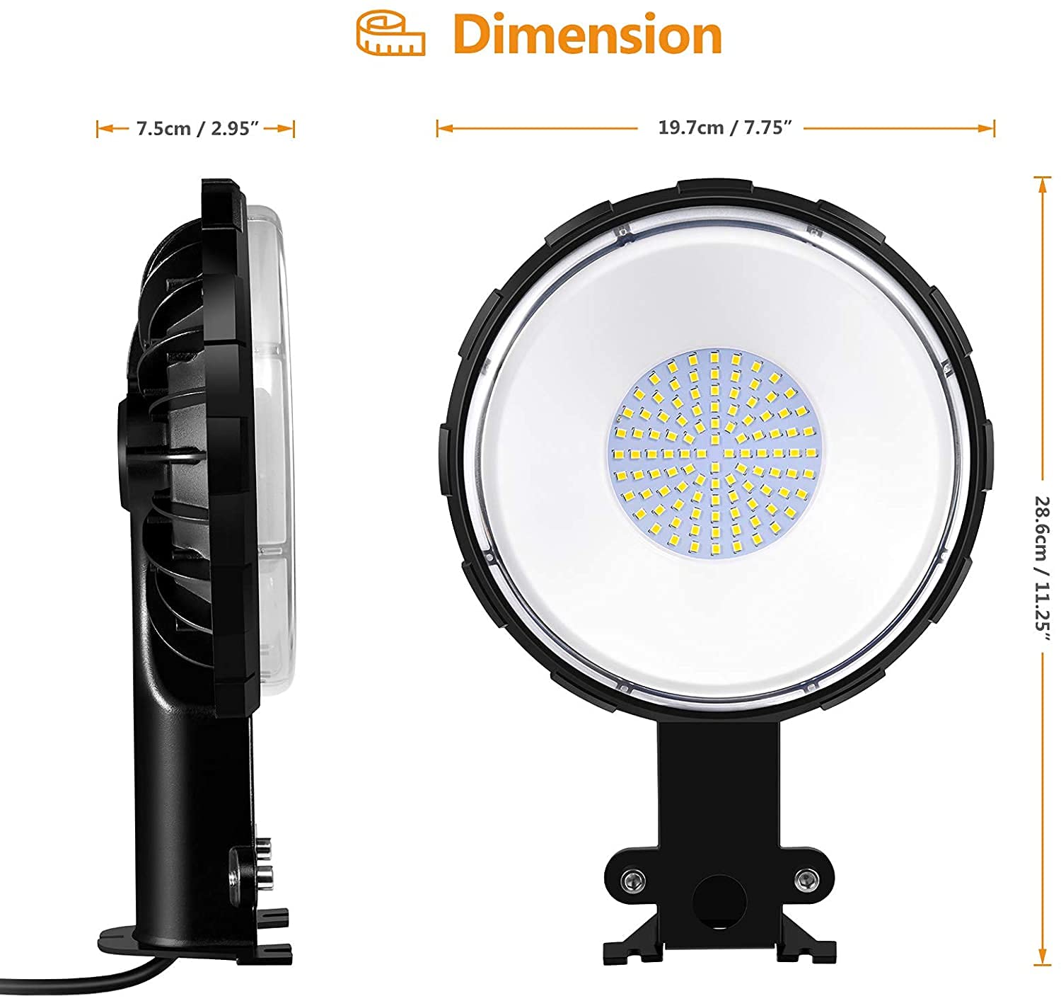 Bellanny 100W LED Barn Light, 10000LM 5000K Daylight White Commercial Street Light, Dusk to Dawn IP65 Waterproof Outdoor Security Area Light for Yard, Garage, Patio