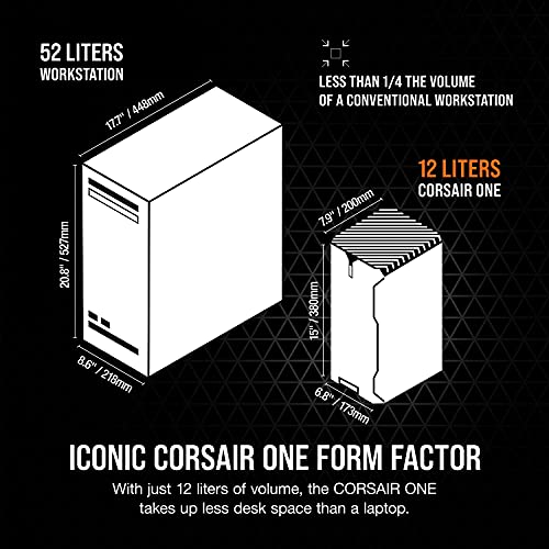 Corsair ONE a200 Compact Gaming PC - AMD Ryzen™ 9 5900X CPU - NVIDIA® GeForce RTX™ 3080 Graphics - 32GB Vengeance LPX DDR4 Memory, 1TB, Windows 10 Home
