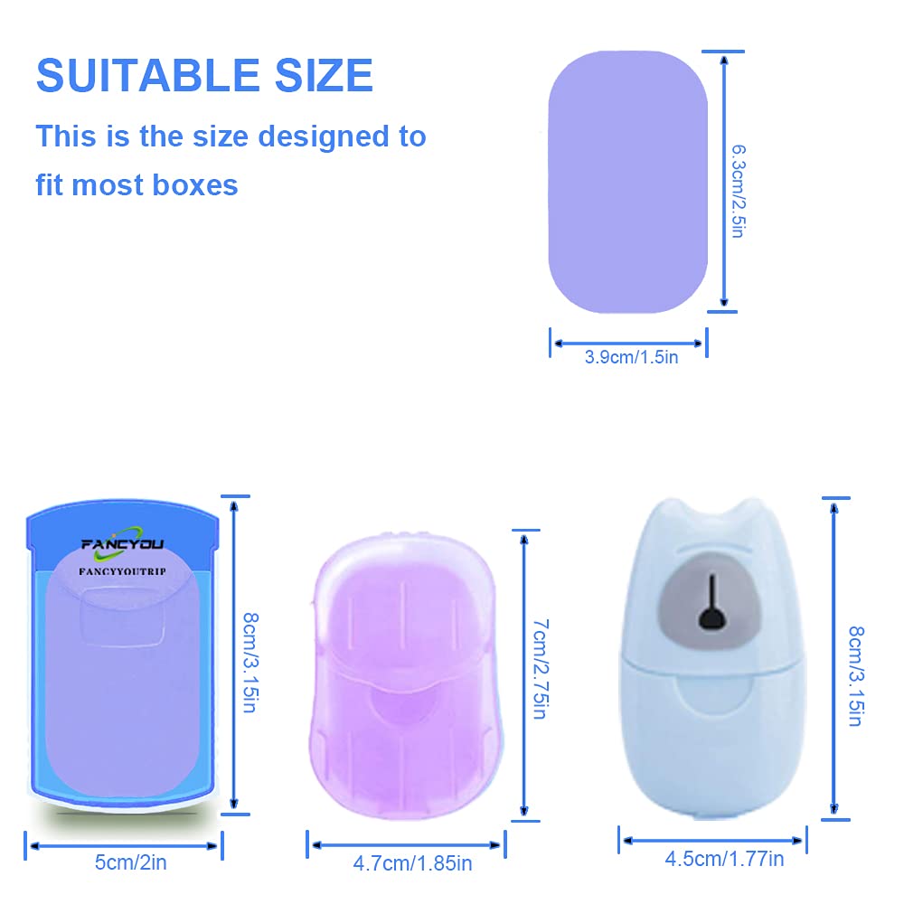 fancyou 400PCS Portable Paper Soap Sheets Refill(No Soap Box),Foaming Hand Soap for Travel,Mini Disposable Hand Washing Skin Friendly for Outdoor,Camping Hiking(Refill pack)