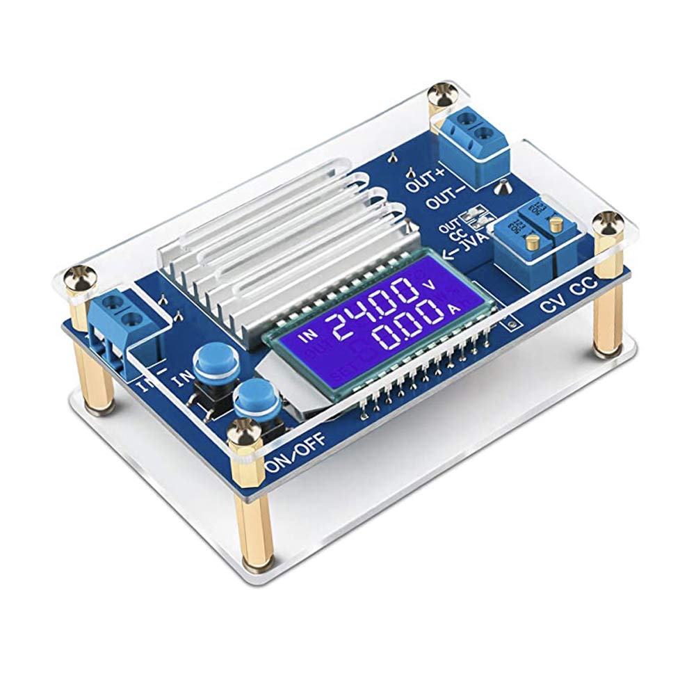 2 Pack Adjustable Voltage Regulator,AITRIP DC to DC 5.3V-32V to 1.2V-32V 12V Power Supply Module, 12A LCD Step Down Volt Transformer 160W CC CV Buck Converter Reducer