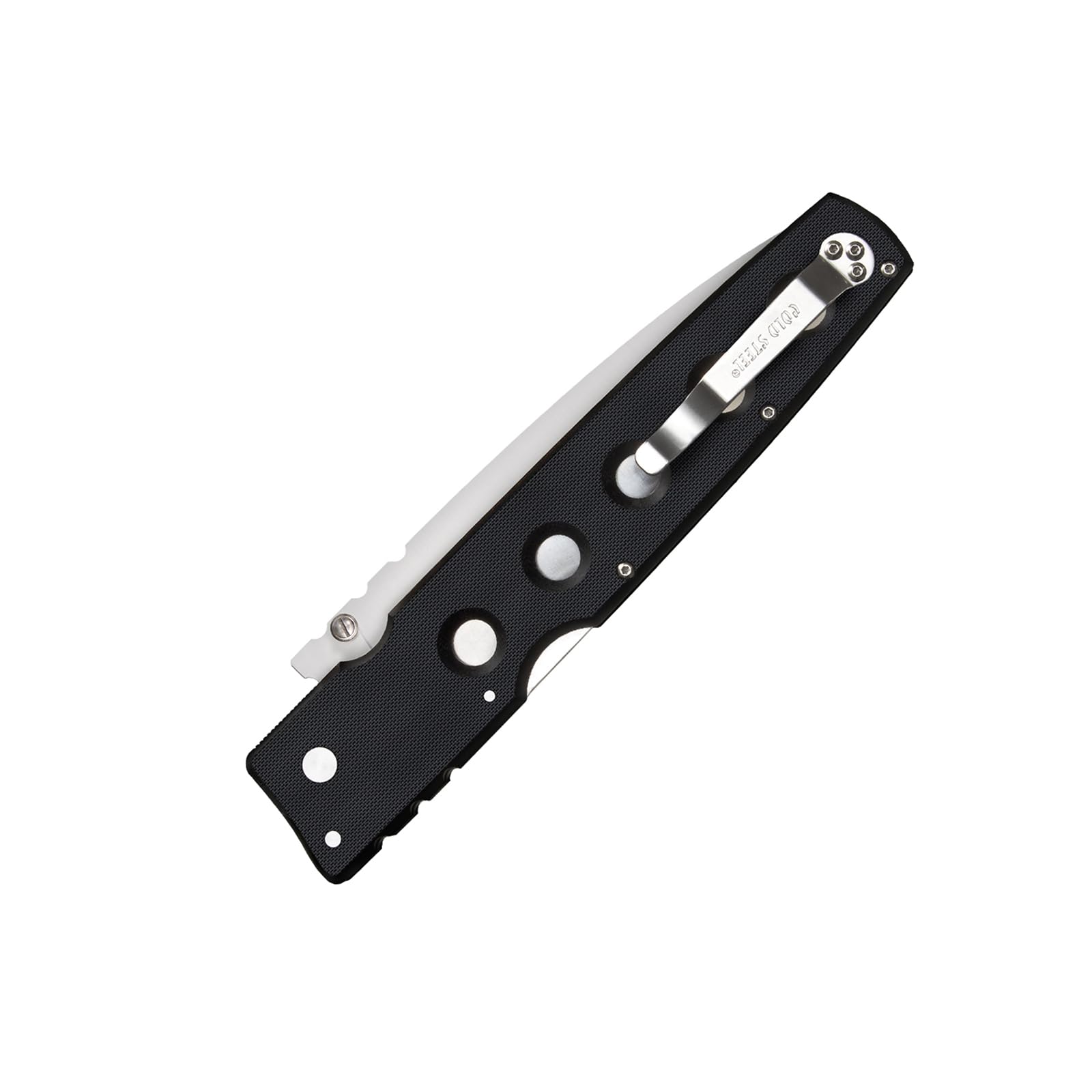 COLD STEEL Hold Out 6" S35VN Plain Blade 7.2" G-10 Handle Everyday Carry Pocket Folding Knife w/Tri-Ad Lock, Pocket Clip