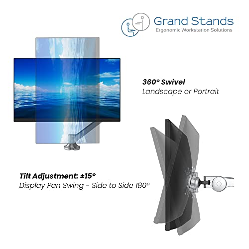 Grand Stands ACE20 Ergonomic Monitor Arm (Black)