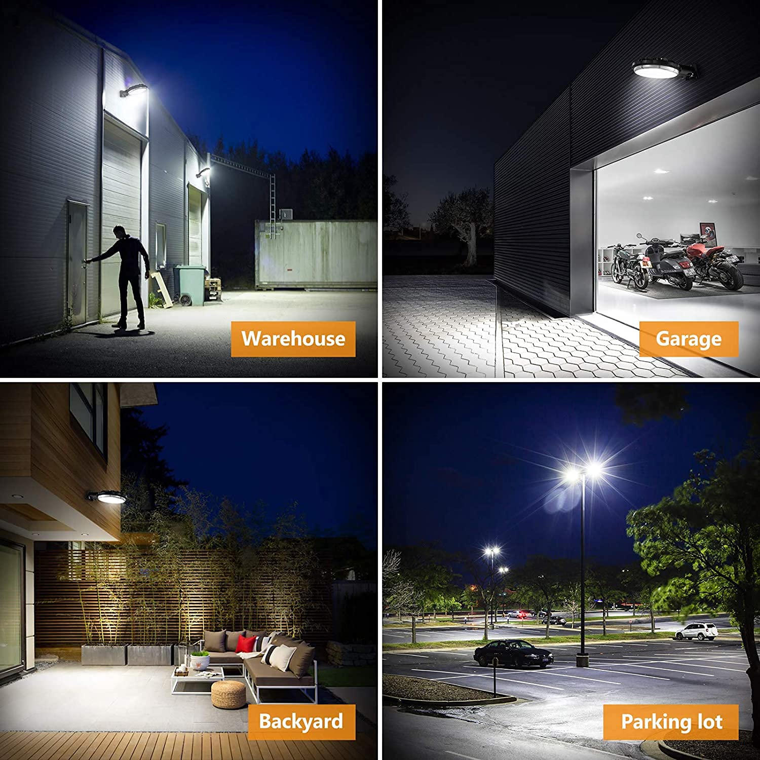 Bellanny 100W LED Barn Light, 10000LM 5000K Daylight White Commercial Street Light, Dusk to Dawn IP65 Waterproof Outdoor Security Area Light for Yard, Garage, Patio