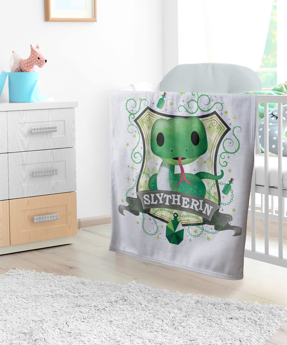 Harry Potter Lightweight Baby Blanket, 30"X40", Whimsical Slytherin Unisex for Infants Girls & Boys