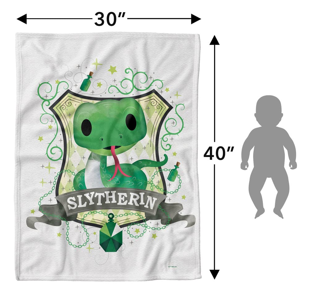 Harry Potter Lightweight Baby Blanket, 30"X40", Whimsical Slytherin Unisex for Infants Girls & Boys