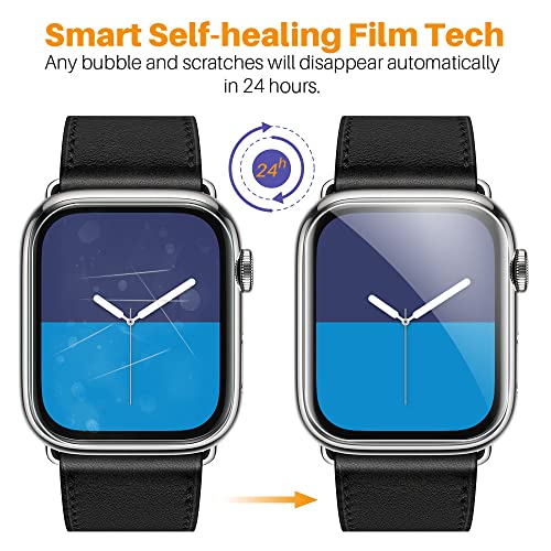 LK 8 Pack for Apple Watch 44mm Screen Protector Series 6/5 SE2 [Upgrade Soft Film] [Self-Healing] Ultra-thin Film, Screen Protector Apple Watch 44mm, Anti-Scratch, Touch Sensitive