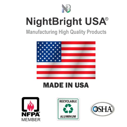 Photoluminescent Exit Sign Black W/Holes and Hardware - Aluminum Code Approved UL 924 / IBC/NFPA 101 (Directional Arrows Included) NightBright USA Part ULB-050-HH