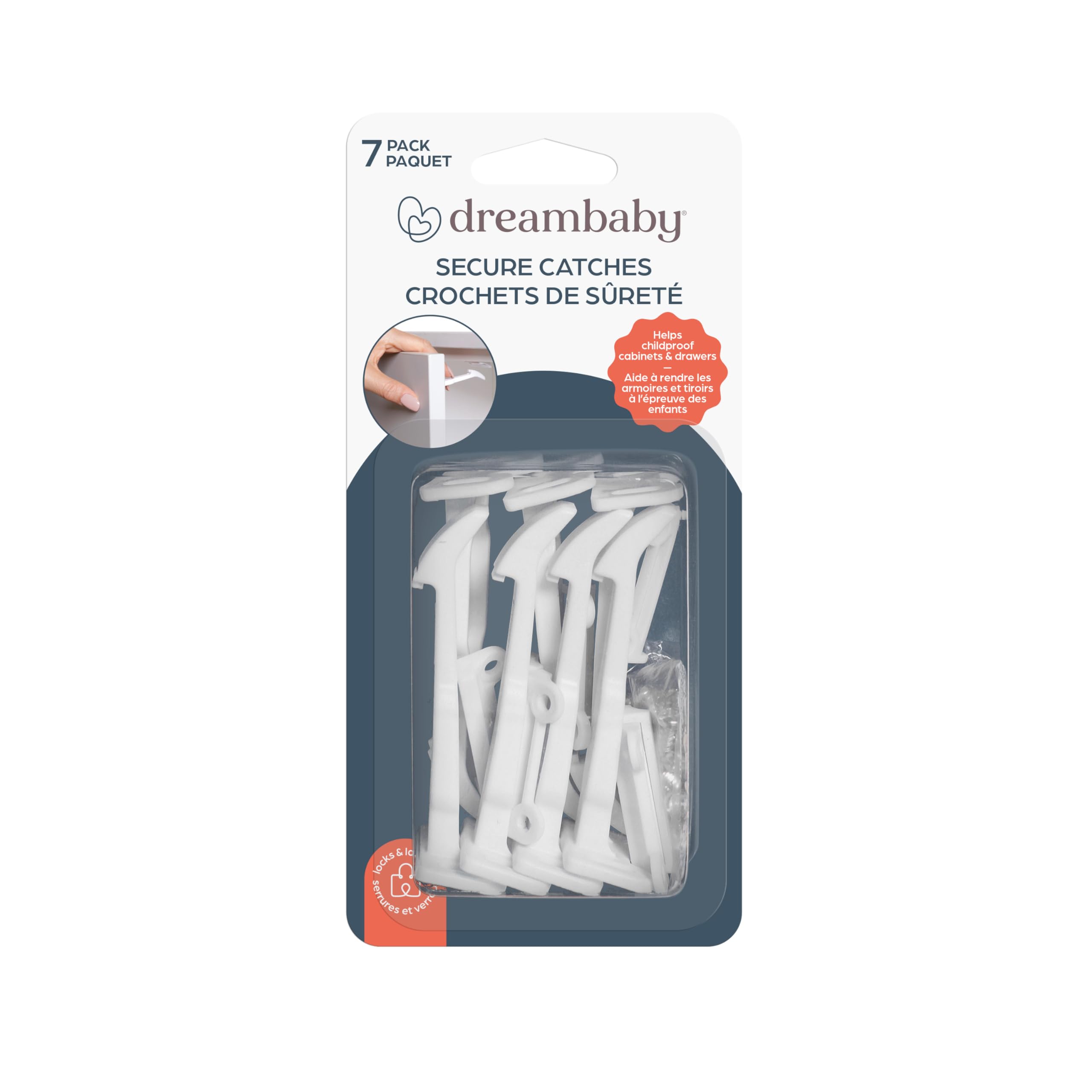 Dreambaby Caged Deluxe EZY-Fit Clip-on Fan - with Flexible Neck for Adjustable Air Flow - Perfect for Strollers, Cribs, Wheelchairs, Beach, Camping & Pool - White - 1 Pack