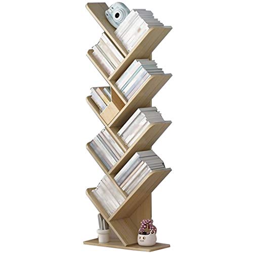 Brochure stand Magazine Holder Rack Floor ,Simple Tree-shaped Floor-to-ceiling Magazine Rack, Household Multi-layer Storage Rack, Creative Office Propaganda Rack ( Color : Beige , Size : 4820135cm )