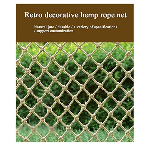 MAGFYLY Banister Guard net Children's Stairs Anti-Fall Safety Net, Hemp Rope Net, Photo Wall Decoration Net, Restaurant Bar Partition Net Balcony Obstacle Crib Protection Scenic Fence Network 1x4m