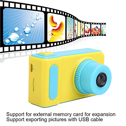Kids Digital Dual Camera, HD Digital Video Camera Toy Little Kids, for Leisure and Entertainment for Kids for More Creative Ways(Blue (no Memory Card))