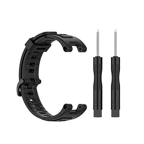 BabyValley Band Compatible with Amazfit T-rex/T-Rex Pro Silicone Band Wristbands Bracelet Strap for Amazfit T-Rex/T-Rex Pro Smart Watch Accessories-with Install Tools (Black)
