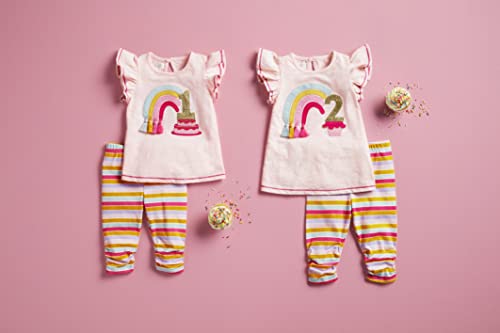 Mud Pie baby girls Mud Pie Toddler Girl Birthday Tunic and Capri Set, 1 Birthday, 1T US