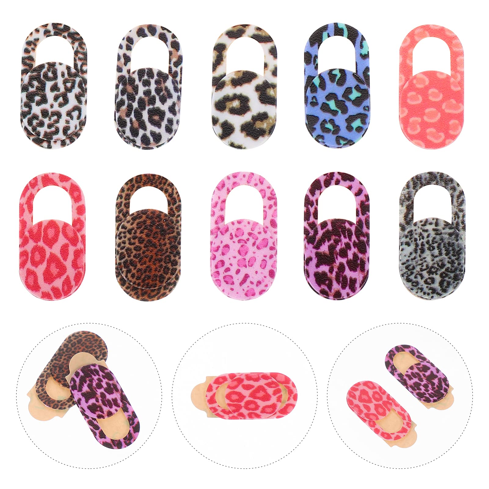 SOLUSTRE 10pcs Camera Cover Adhesive Webcam Slide Cover Tablet Camera Slide Laptop Camera Slide Laptop Webcam Cover Tableta Web Camera Slide Webcam Blocker Abs Slider Protector Computer