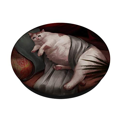 Fat Cat Classical Art Meme Funny Painting Medieval Classic PopSockets Swappable PopGrip