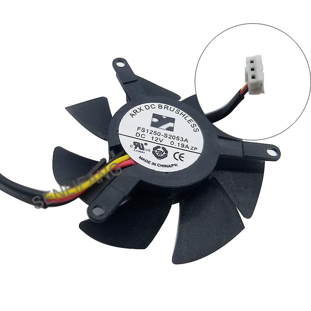 CCBBAA for Gigabyte GTX 1050 Ti FS1250-S2053A 12V 0.19A Graphics Card Fan with 4.5cm Diameter Cooling Fan