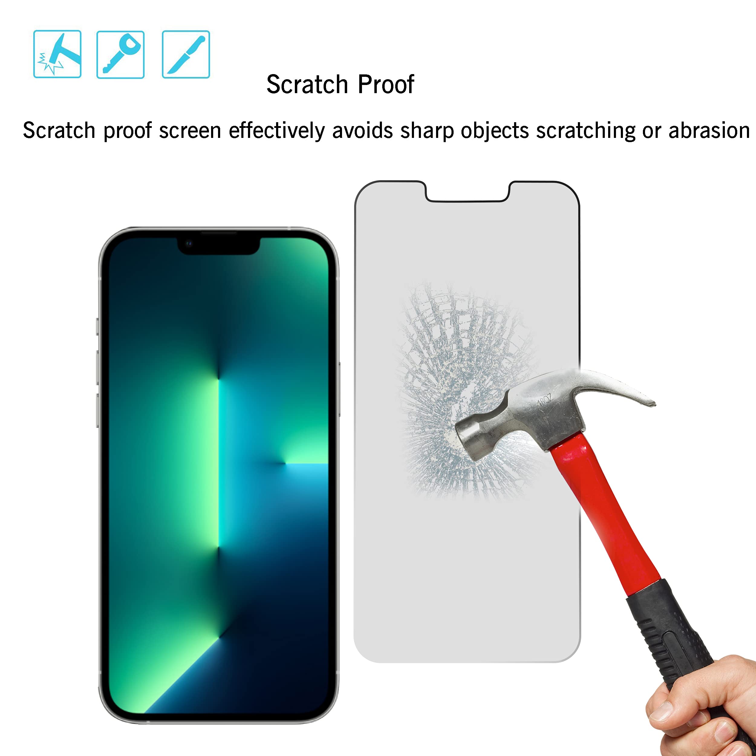 Ailun Privacy Screen Protector for iPhone 14 Plus/iPhone 13 Pro Max [6.7 Inch Display] 2 Pack Anti Spy Private Tempered Glass[2 Pack]