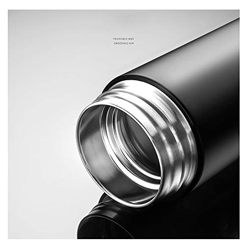 500ml Water bottle,Travel Mugs, Stainless Steel Insulated Water Bottle,Touch Interactive,Temperature (Black)