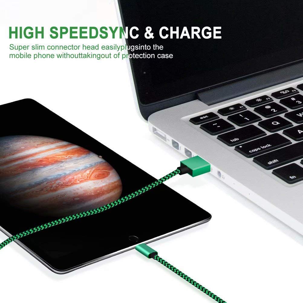 iPhone Charger [Apple MFi Certified] 5 Pack - 6FT Lightning Cable Nylon Woven High Speed Data Sync Cord Compatible iPhone 12 11 Pro Max X 8 7 6S Plus SE - Color
