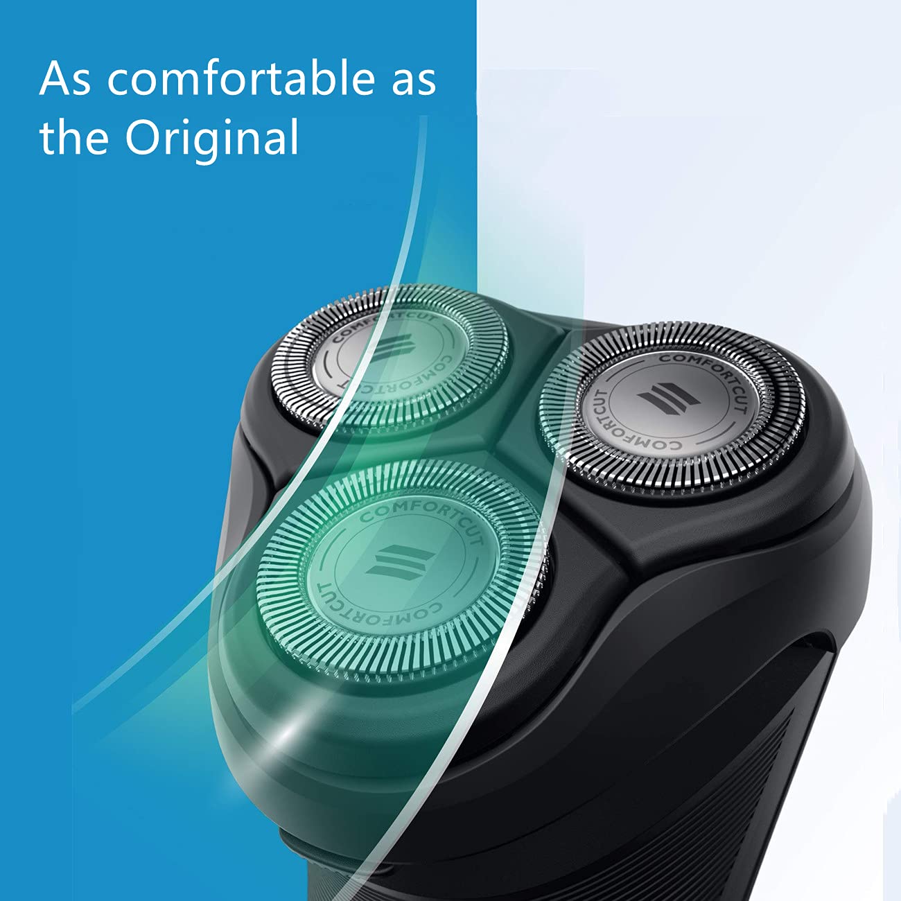 SH30 Replacement Heads for Philips Norelco Series 3000, 2000, 1000 Shavers and S738, Compatible with Philips ComfortCut Blades Shaving Heads like S1560 S3310,Norelco One Blade Replacement Heads.3-Pack