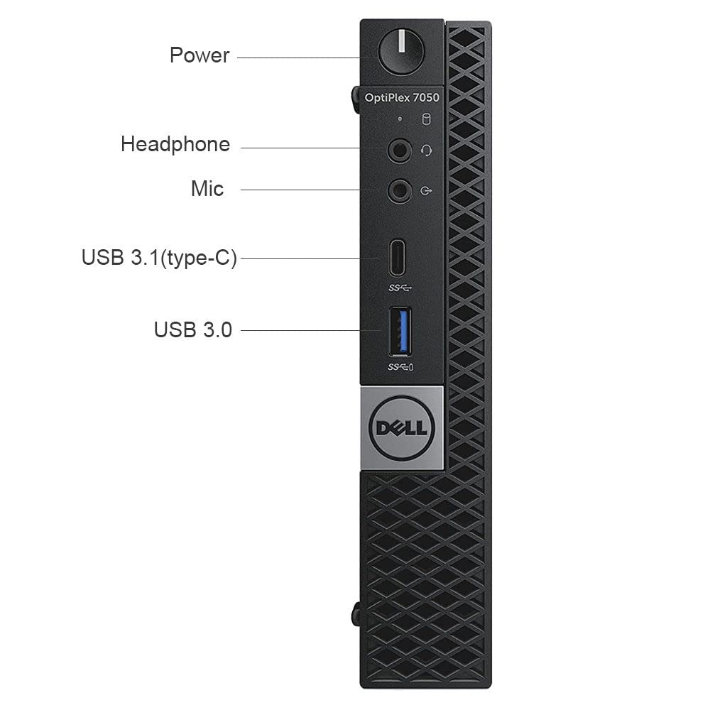 Dell Optiplex 7050 Micro Desktop i7-6700T UP to 3.60GHz 16GB DDR4 New 512GB NVMe M.2 SSD Wireless Keyboard Mouse WiFi BT Win10 Pro (Renewed)