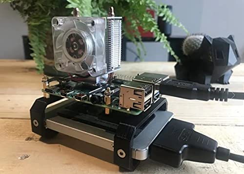 Connectors 3D Printing Hard Drive Bracket for Raspberry Pi 3/4 Bracket Supports 2.5HDD Mechanical/SSD Solid State Drive - (Cable Length: For2.5SSD, Color: Black)