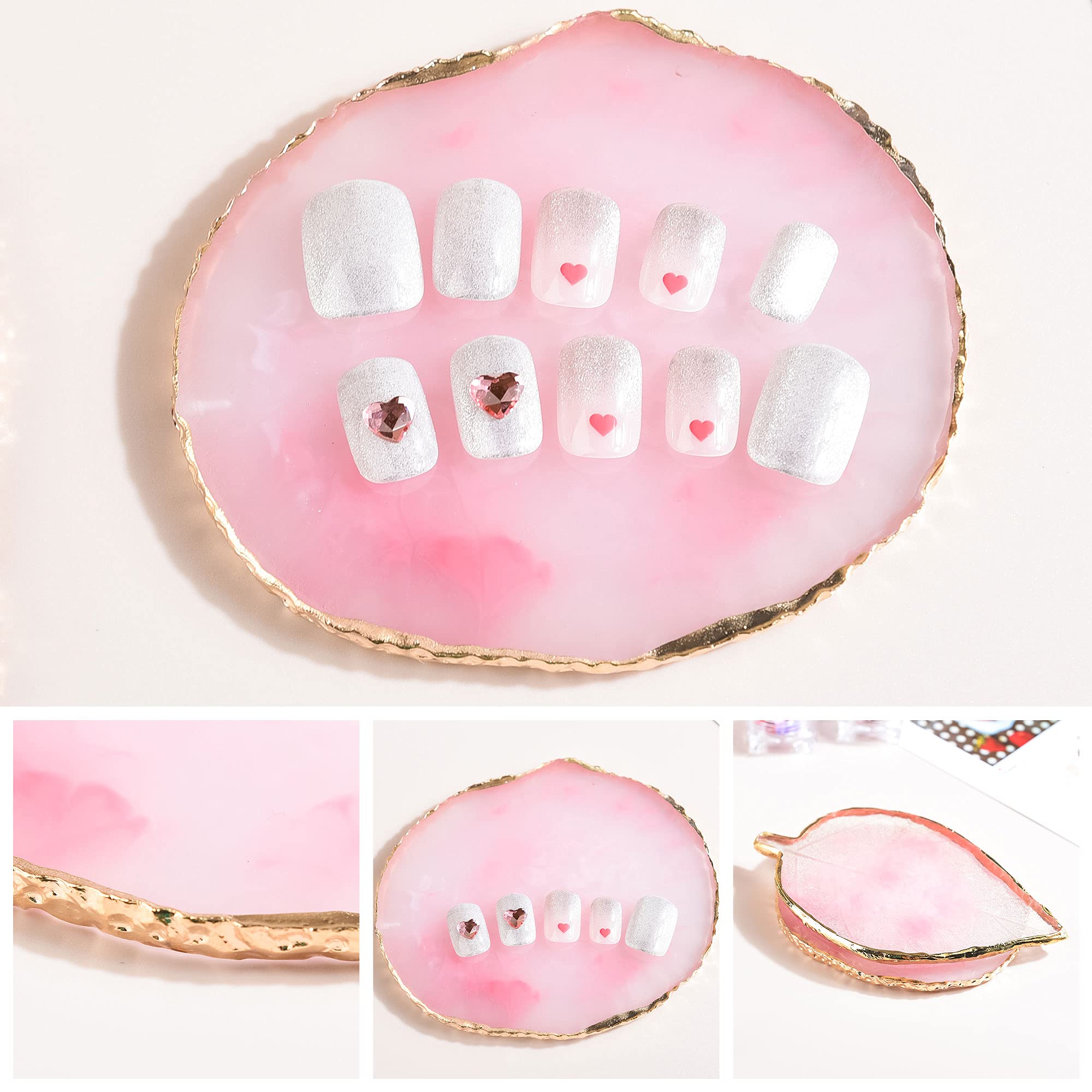 1 Piece Nail Art Palette Nail Polish Palette Mixing Palette Makeup Plate Nail Plates for Nail Art Nail Tip Holder Nail Art Display