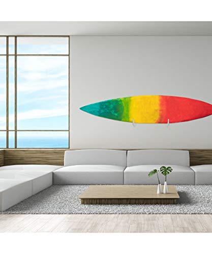 SOURCEONE.ORG Premium Clear Acrylic Surfboard Wall Mount Display Rack