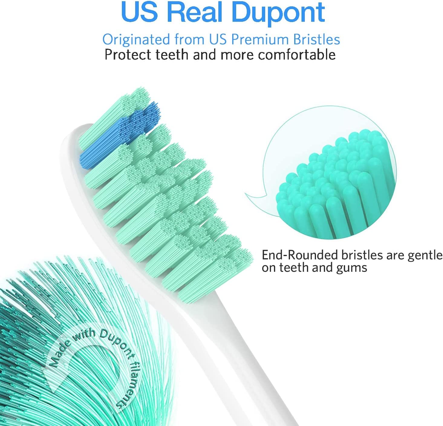 Senyum Replacement Toothbrush Heads Compatible with Philips Sonicare Electric Brush Heads E-Series, 6 Pack