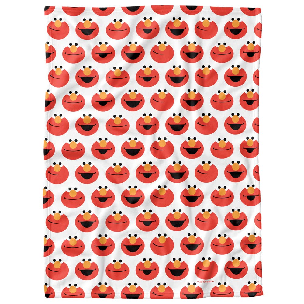 LOGOVISION Sesame Street Lightweight Baby Blanket, 30"X40", Simple Elmo Pattern Unisex for Infants Girls & Boys