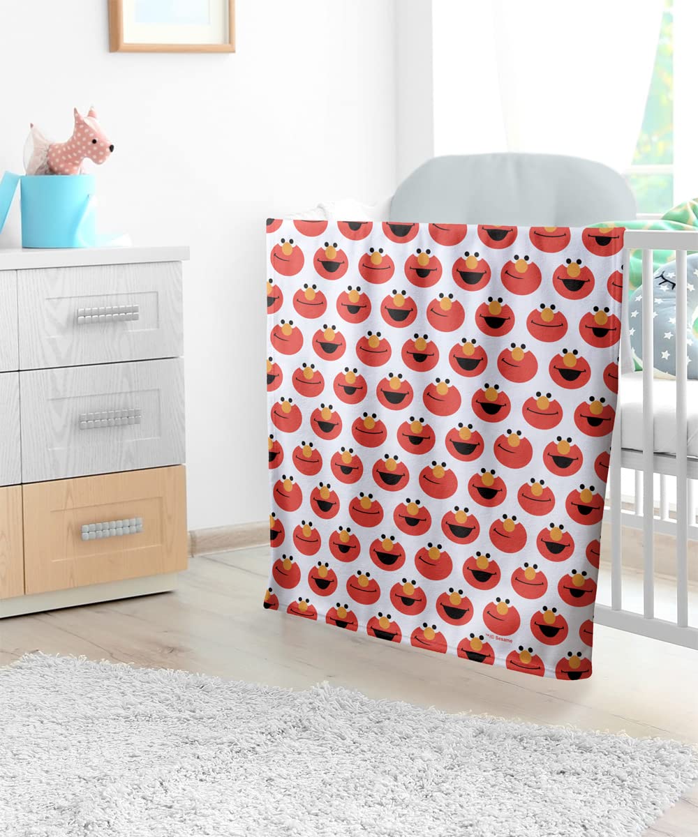LOGOVISION Sesame Street Lightweight Baby Blanket, 30"X40", Simple Elmo Pattern Unisex for Infants Girls & Boys
