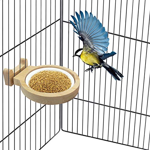 Hamster Food Bowl Ceramic Water Bowl Hanging Crates Mini Pet Bowl for Hamster Mice Bird Guinea Pig and Other Small Animals(2 Pack)