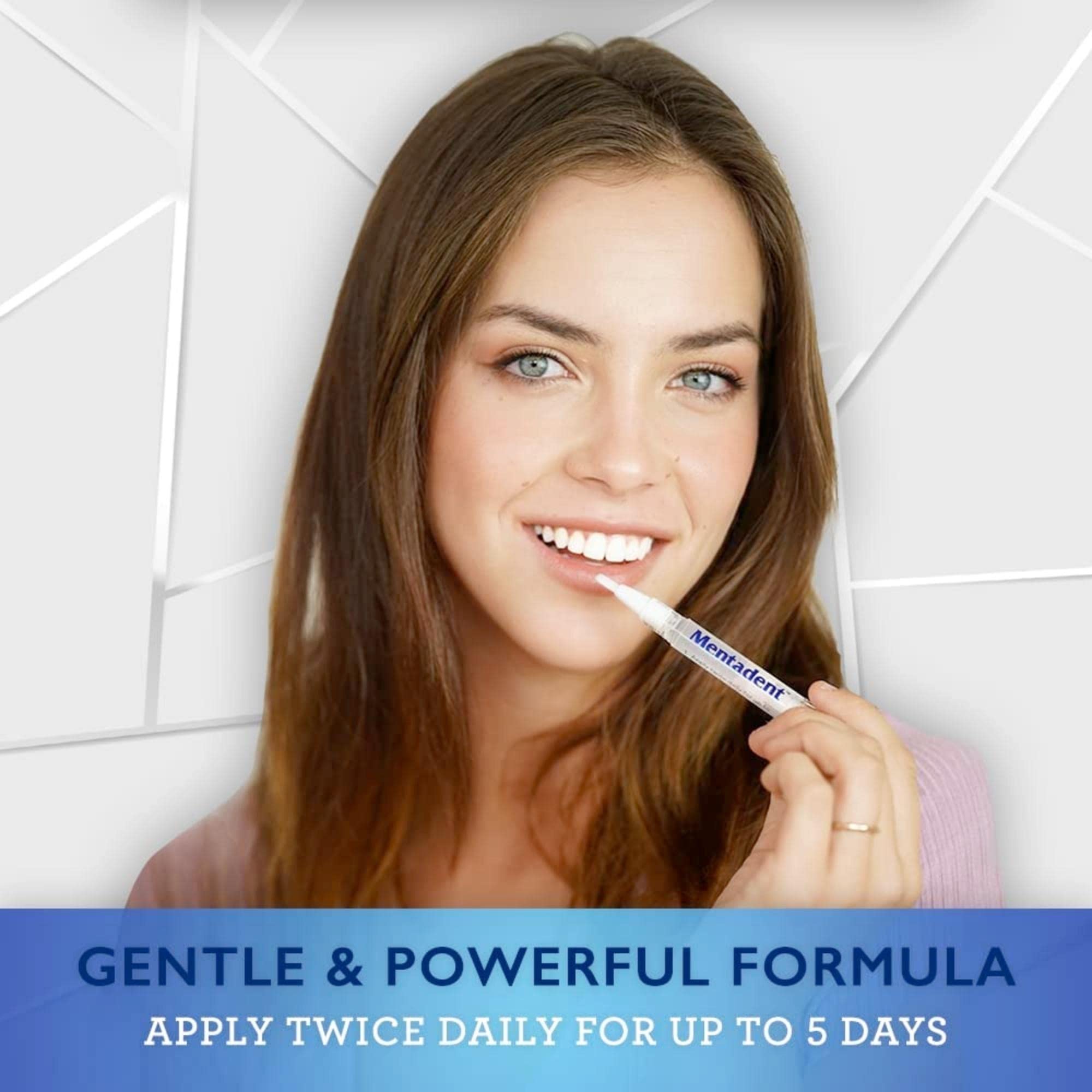 Mentadent Teeth Whitening Gel Pen for Sensitive Teeth, Pack of 2 Easy to Use Teeth Whitener | Dental Products for Beautiful Bright White Teeth & Smile