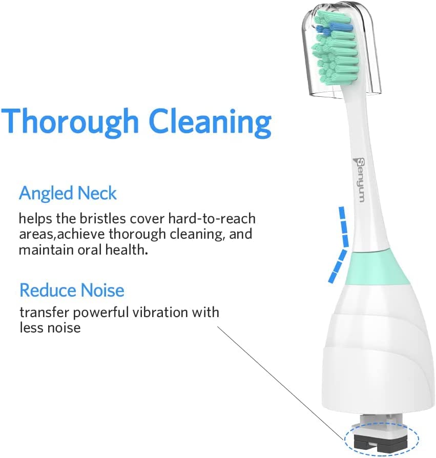 Senyum Replacement Toothbrush Heads Compatible with Philips Sonicare Electric Brush Heads E-Series, 6 Pack