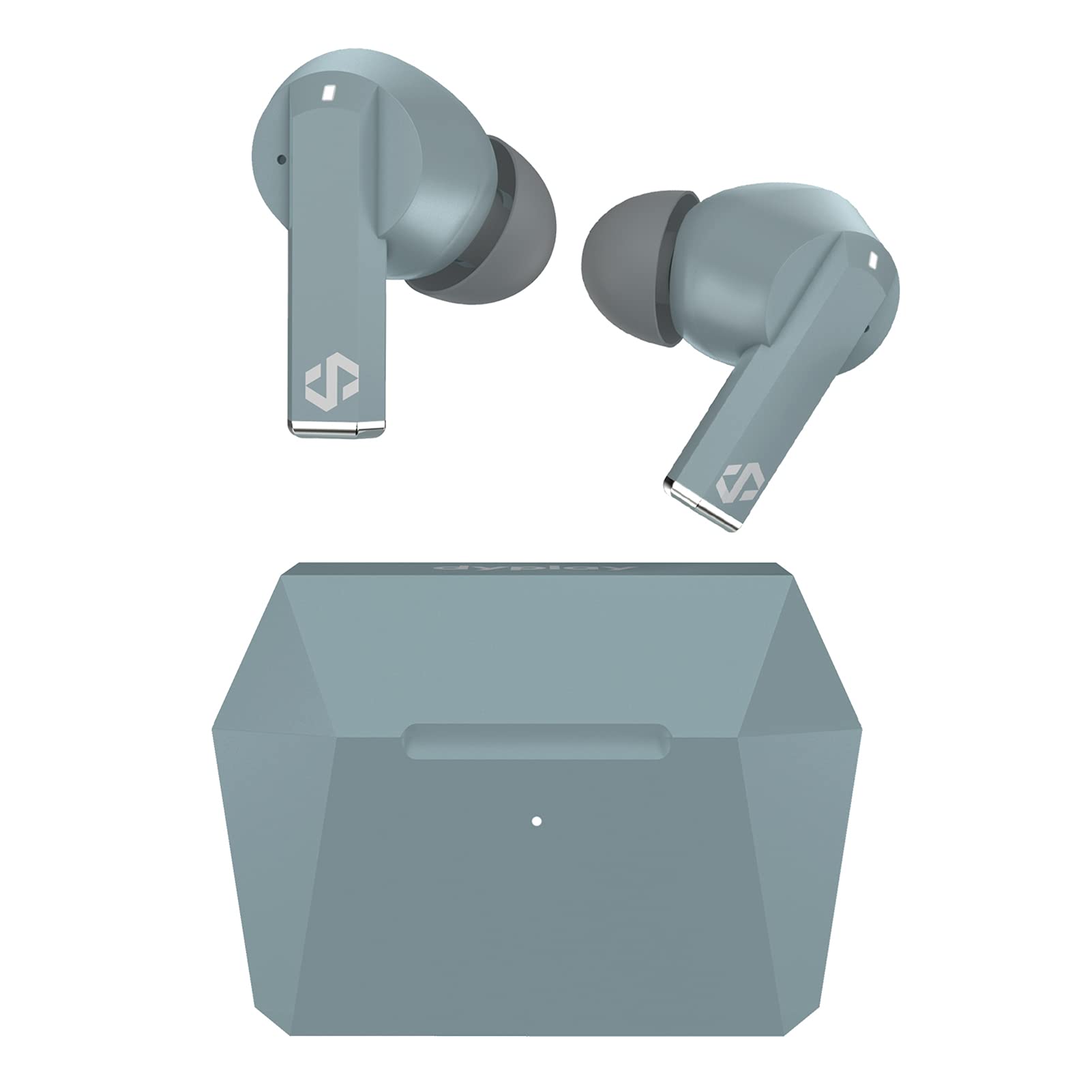 dyplay True Wireless Earbuds with Mic,Active Noise Cancelling Bluetooth 5.0 in-Ear Headphones with Premium Stereo Sound,Touch Control and Wireless Charge,Type C 10min Fast Charge 2H Playtime
