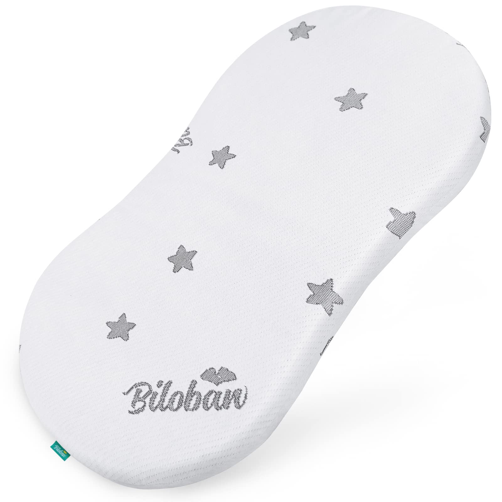 Bassinet Mattress Topper with Removable Zippered Cover, Waterproof Breathable Soft Bassinet Mattress Topper, 29" x 16"