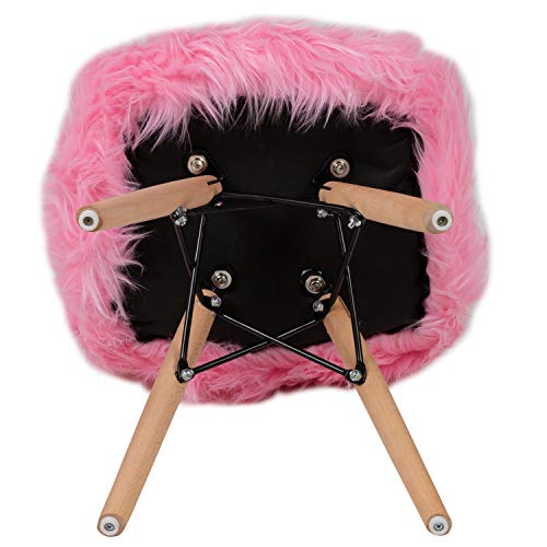 Flash Furniture Kids Shaggy Dog Light Pink Accent Chair