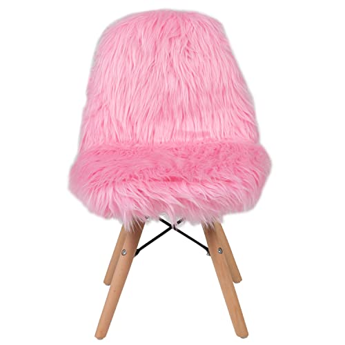 Flash Furniture Kids Shaggy Dog Light Pink Accent Chair