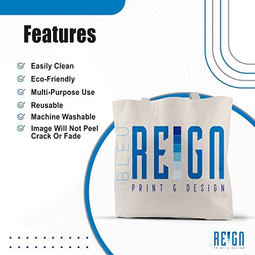 Bleu Reign Reusable Tote Bag Personalized Custom Name Massachusetts State License Plate Linen Travel