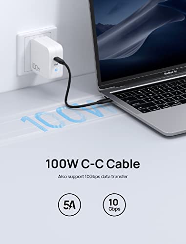 USB Cable Card, JSAUX Mini Digital Storage Box, Includes 100W USB C-C 3.0 Cable, USB C Female-Micro USB, USB C Female-USB A, Compatible with USB-C/A Micro Mainstream Cell Phones and Digital Products