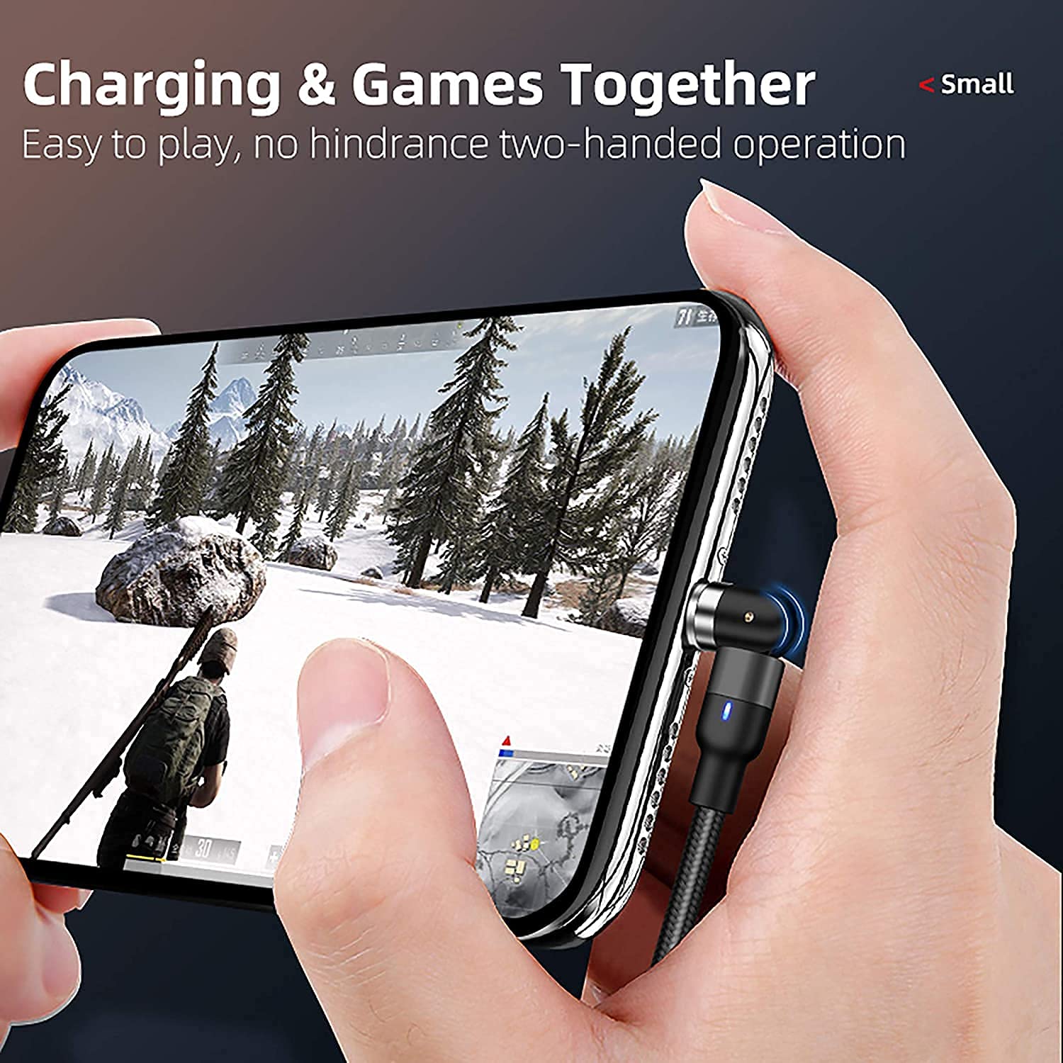 540° Rotation Magnetic Charging Cable (7-Pack, 1.6ft/3.3ft/3.3ft/6.6ft/6.6ft/10ft/10ft) Magnetic Cable, 3 in 1 Magnetic Phone Charger Compatible with Micro USB, Type C Smartphone and iProduct Device
