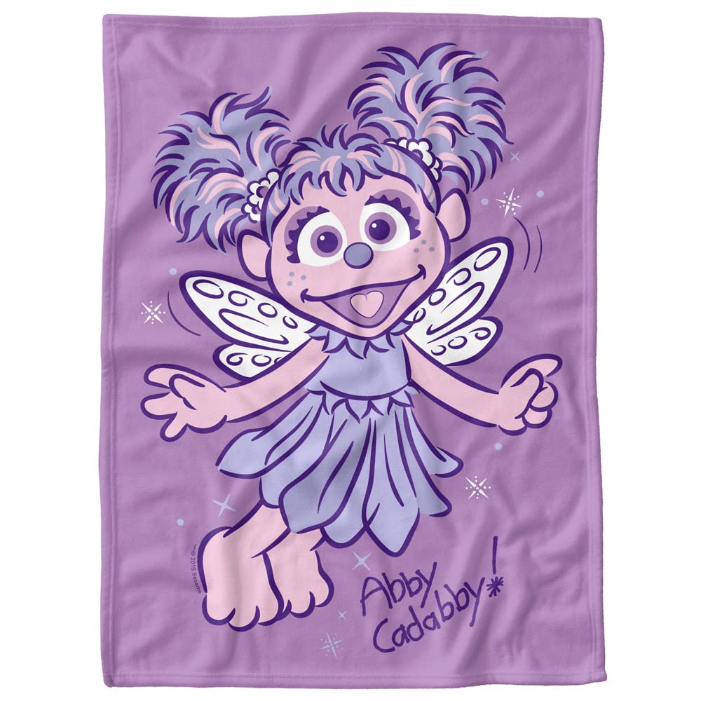LOGOVISION Sesame Street Lightweight Baby Blanket, 30"X40", Simple Abby Unisex for Infants Girls & Boys