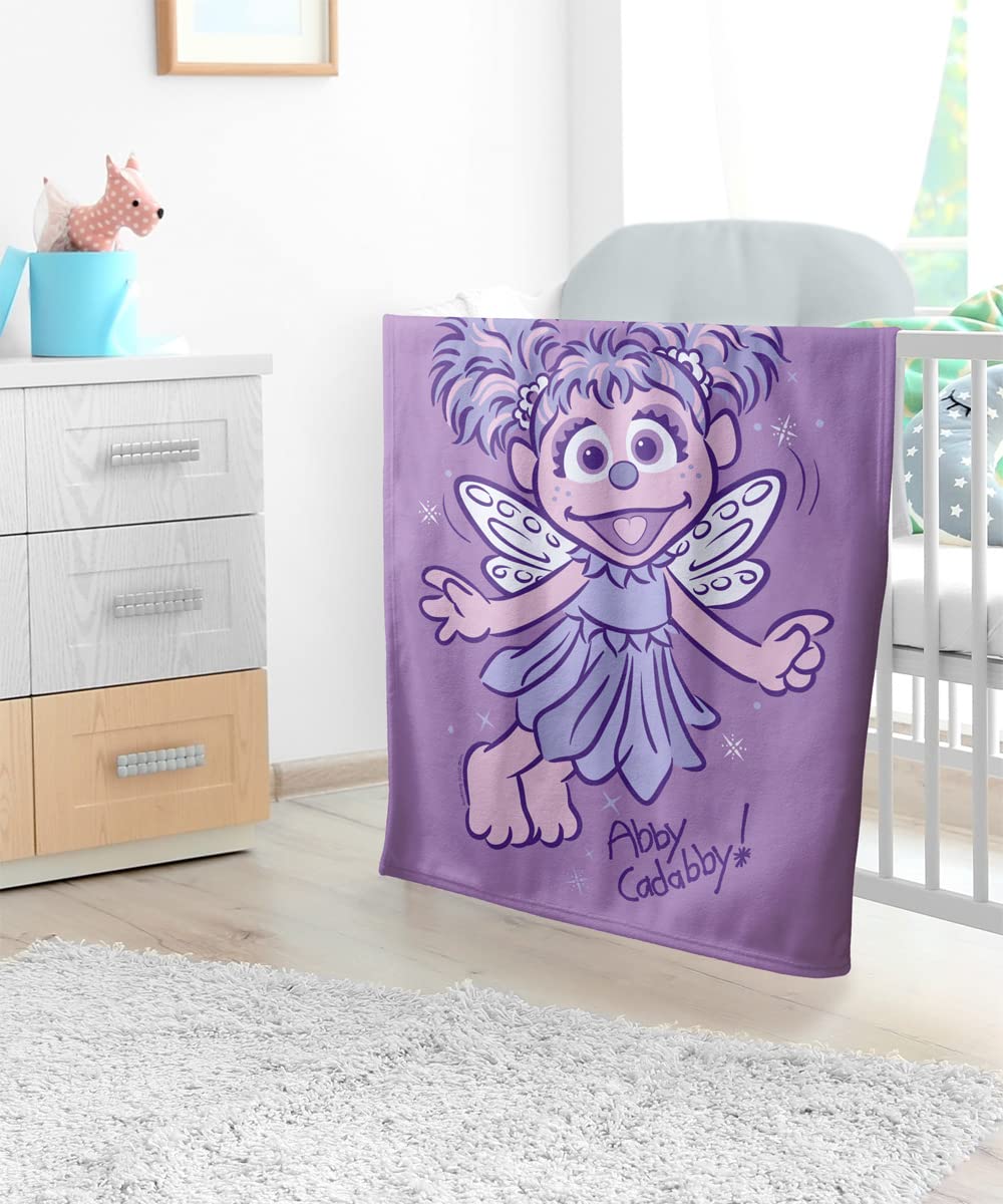 LOGOVISION Sesame Street Lightweight Baby Blanket, 30"X40", Simple Abby Unisex for Infants Girls & Boys
