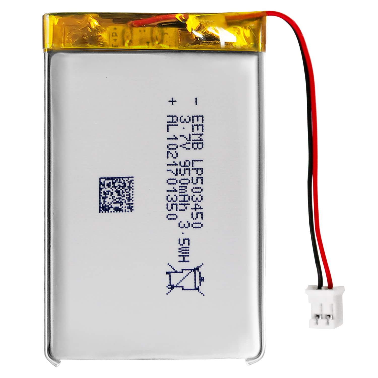 EEMB 3.7V Lipo Battery 950mAh 503450 Lithium Polymer ion Battery Rechargeable Lithium ion Polymer Battery with JST Connector Make Sure Device Polarity Matches with Battery Before Purchase