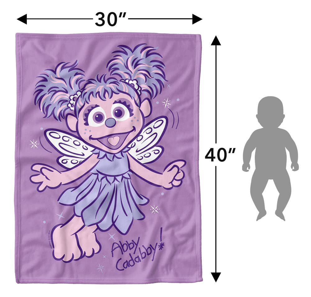 LOGOVISION Sesame Street Lightweight Baby Blanket, 30"X40", Simple Abby Unisex for Infants Girls & Boys